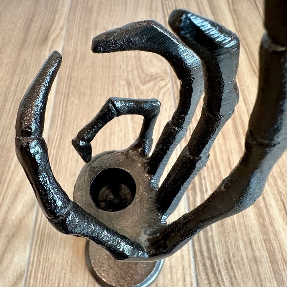 Threshold | Accents | Skeleton Hand Metal Adjustable Taper Candle ...